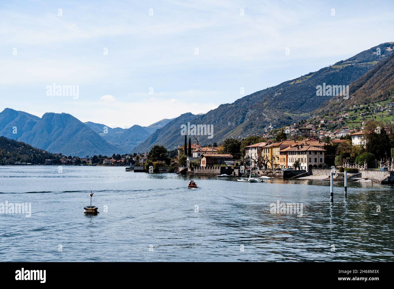 Ancient buildings on the shore of Lake Como. Italy Stock Photo - Alamy
