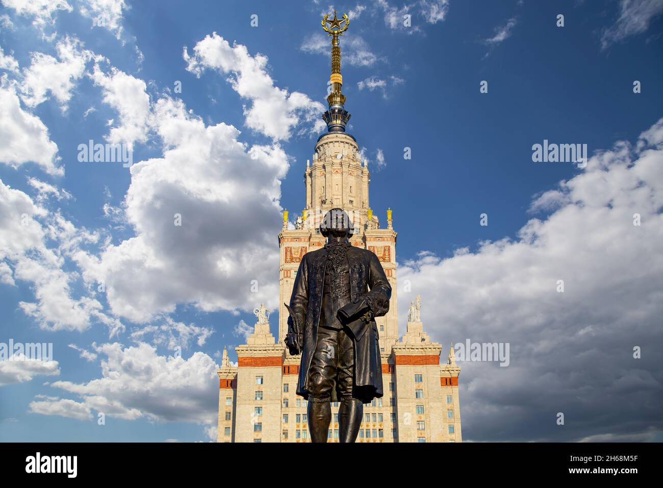 View of the monument to Mikhail Vasilyevich Lomonosov (sculptor N. V ...