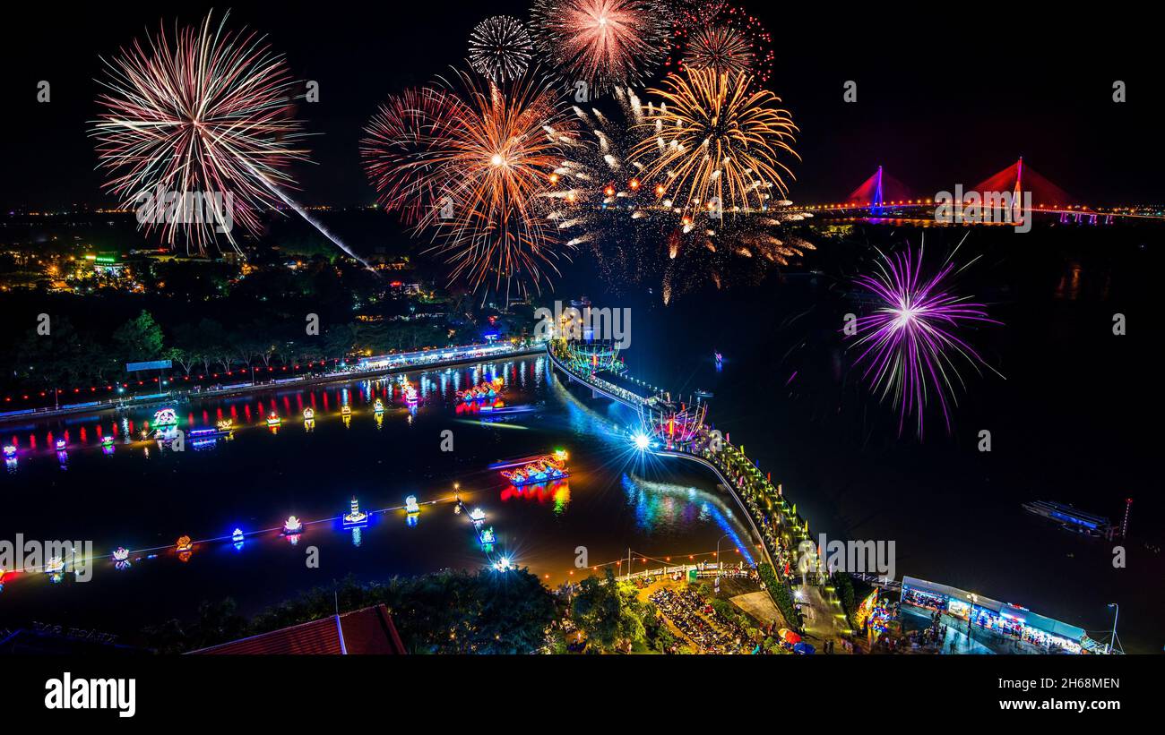 New Year's Lunar fireworks to welcome the new year in Can Tho Stock ...