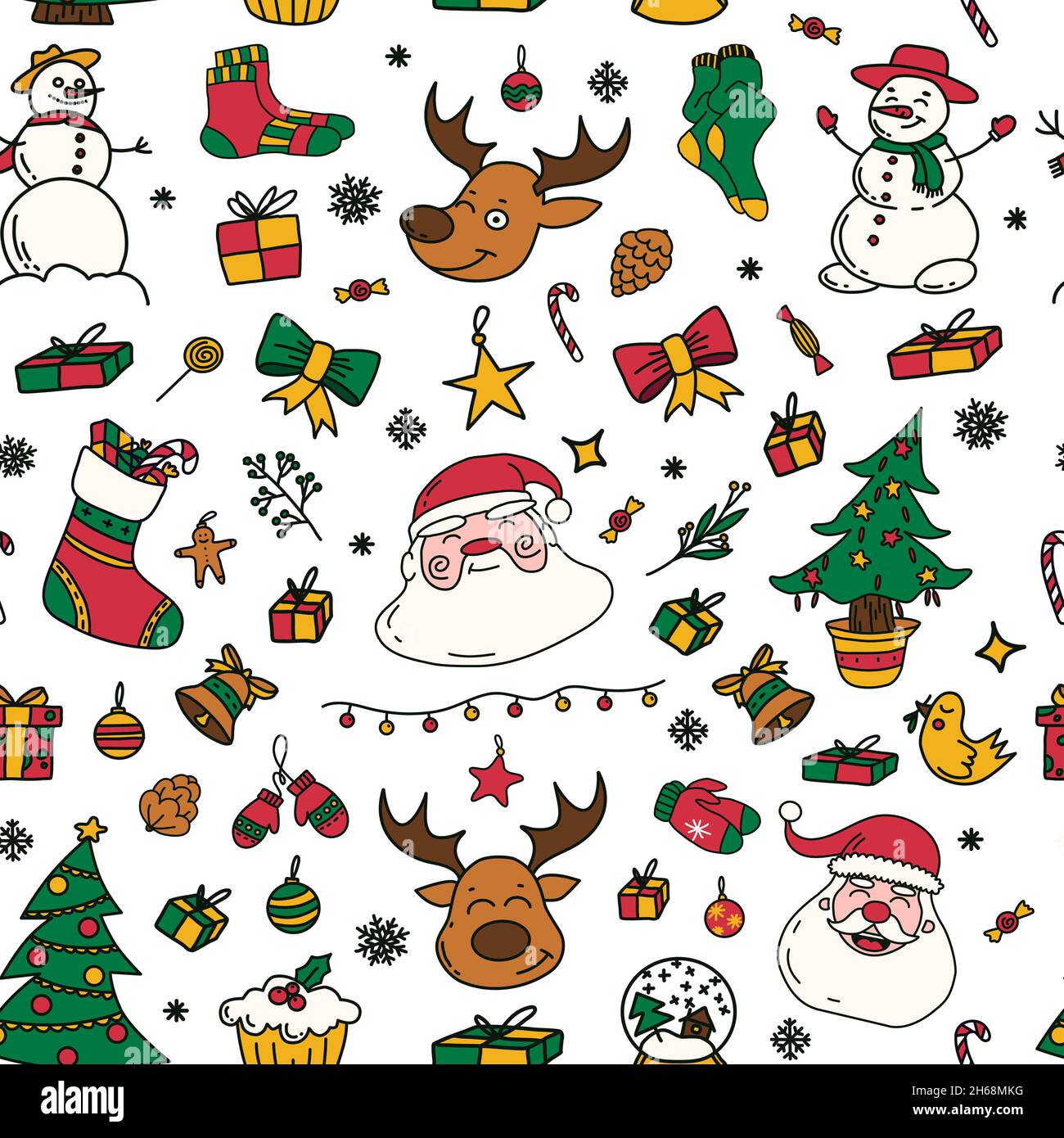 new year drawings icons, large set of festive clip-art graphics ...