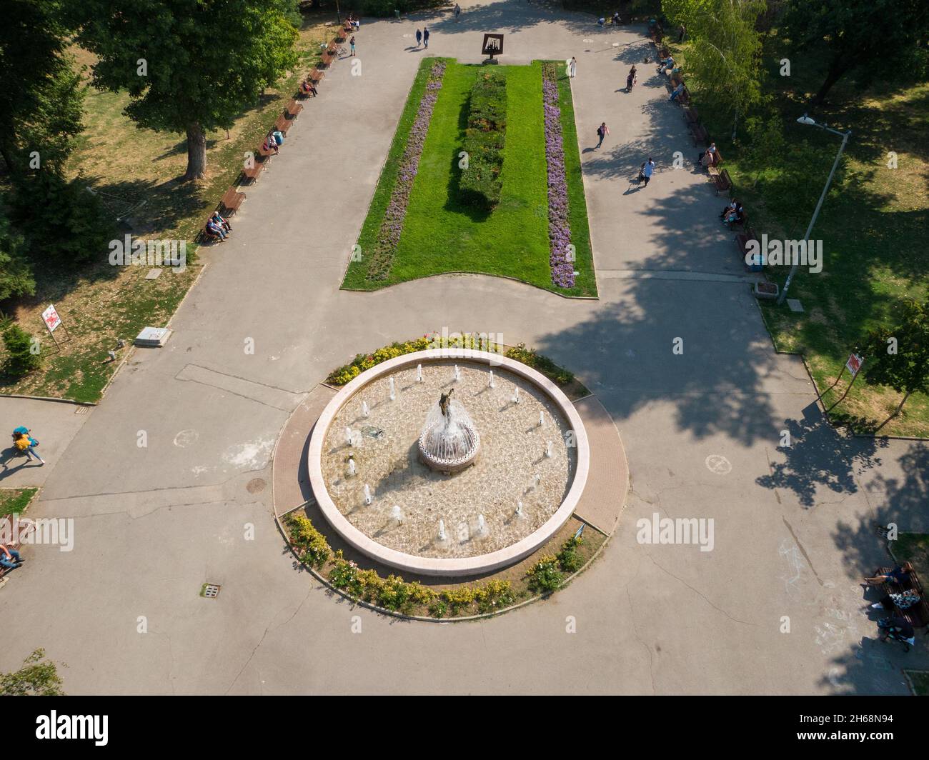 An aerial view of a park in Sofia, Bulgaria Stock Photo - Alamy
