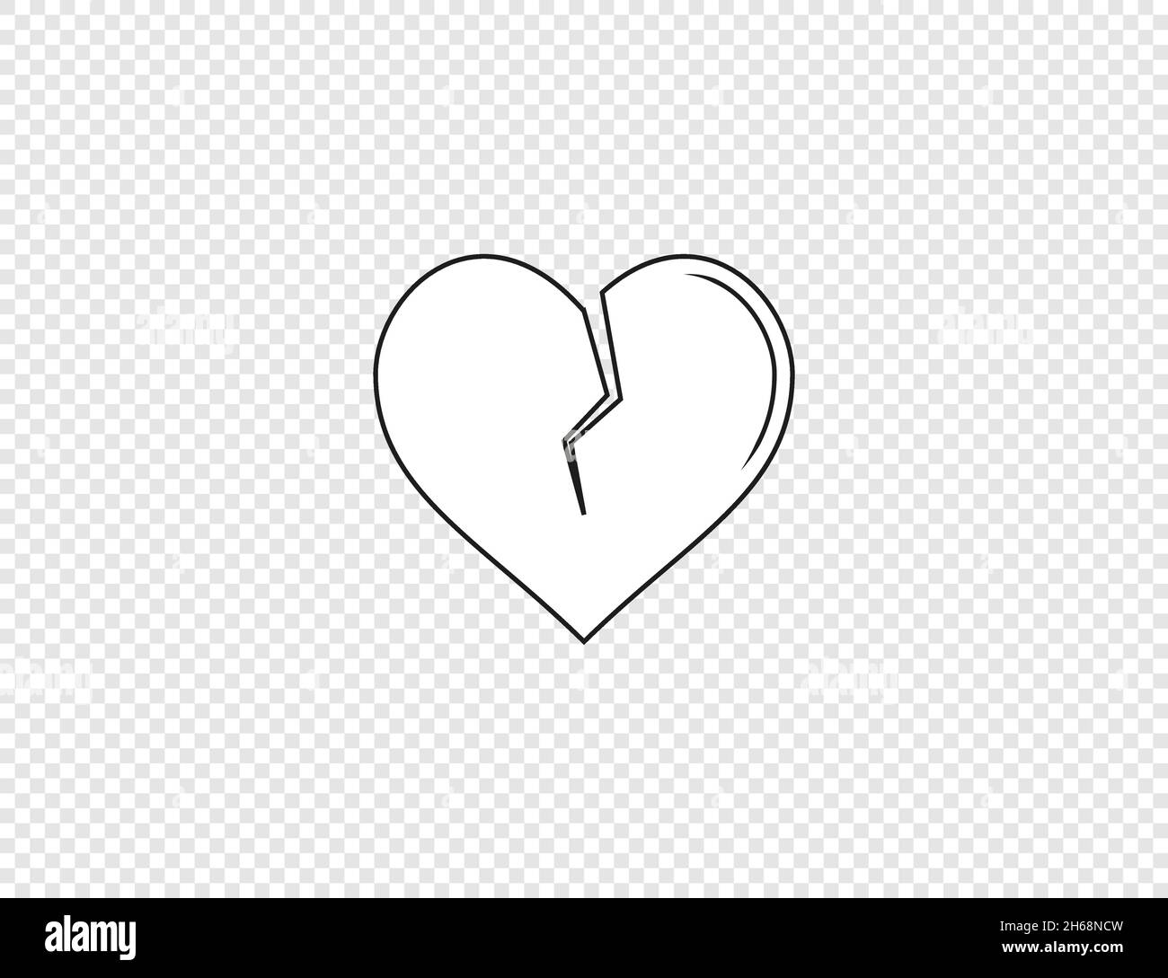 Vector illustration. Flat design. Broken heart icon Stock Vector Image ...