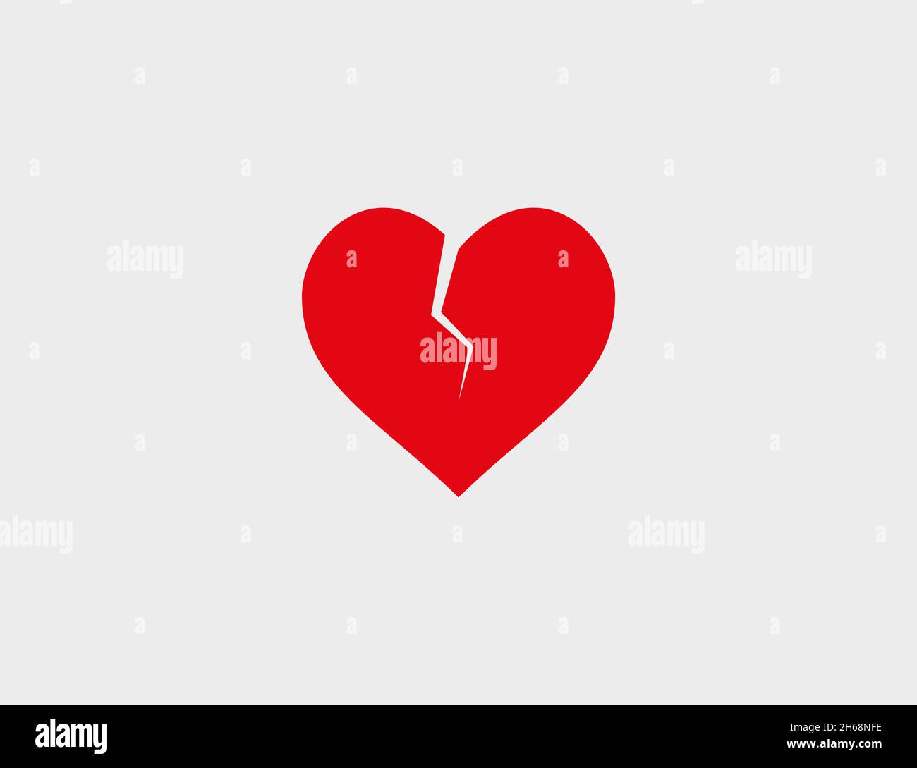 Broken heart cut out Stock Vector Images - Alamy