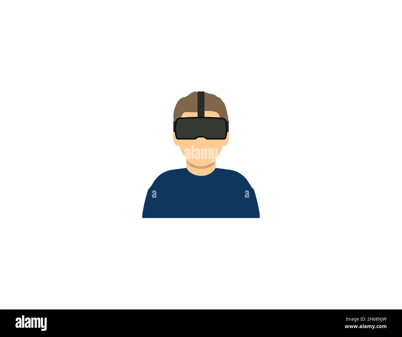 Vector illustration. Flat design. Person, virtual reality vr icon Stock ...