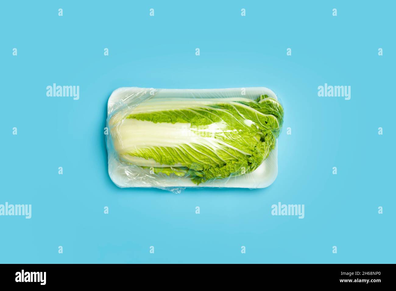 Vegetables in plastic packaging from the supermarket are minimal ...