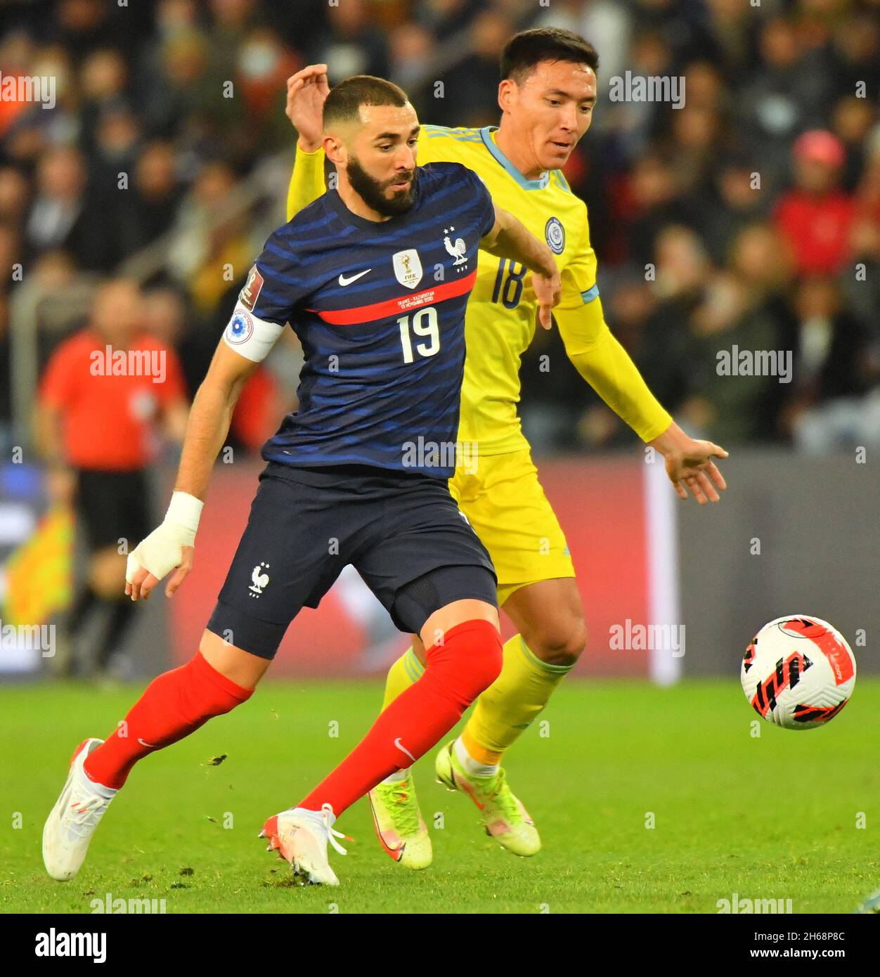 France's Karim Benzema during the FIFA World Cup 2022 qualification ...