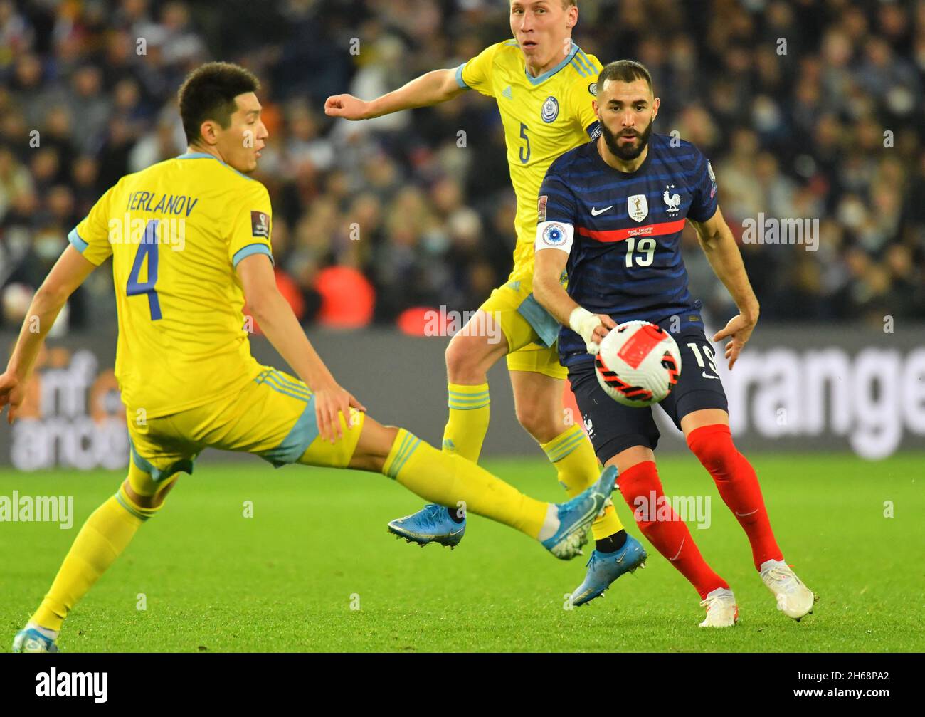 France's Karim Benzema during the FIFA World Cup 2022 qualification ...