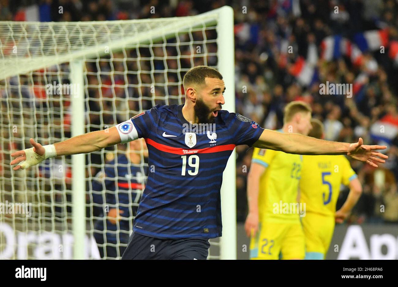 France's Karim Benzema during the FIFA World Cup 2022 qualification ...