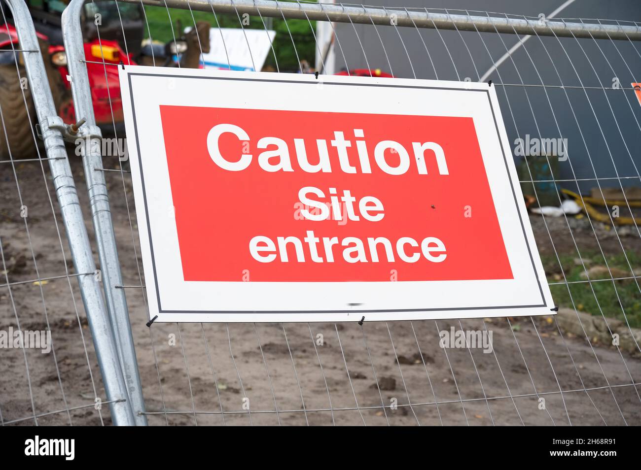 Construction site health and safety message rules sign board signage on ...