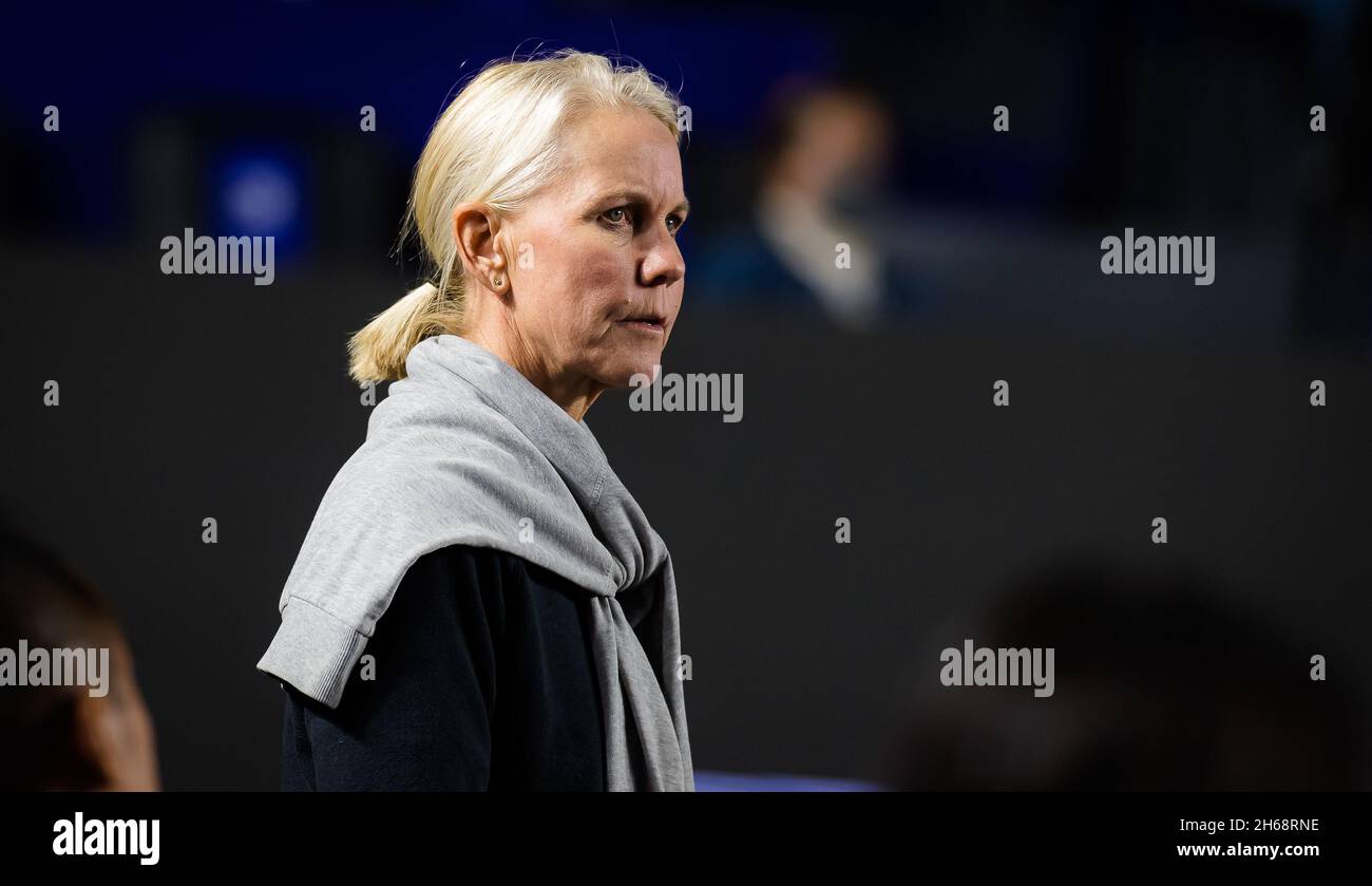 Rennae Stubbs during the second round robin doubles match at the 2021 ...