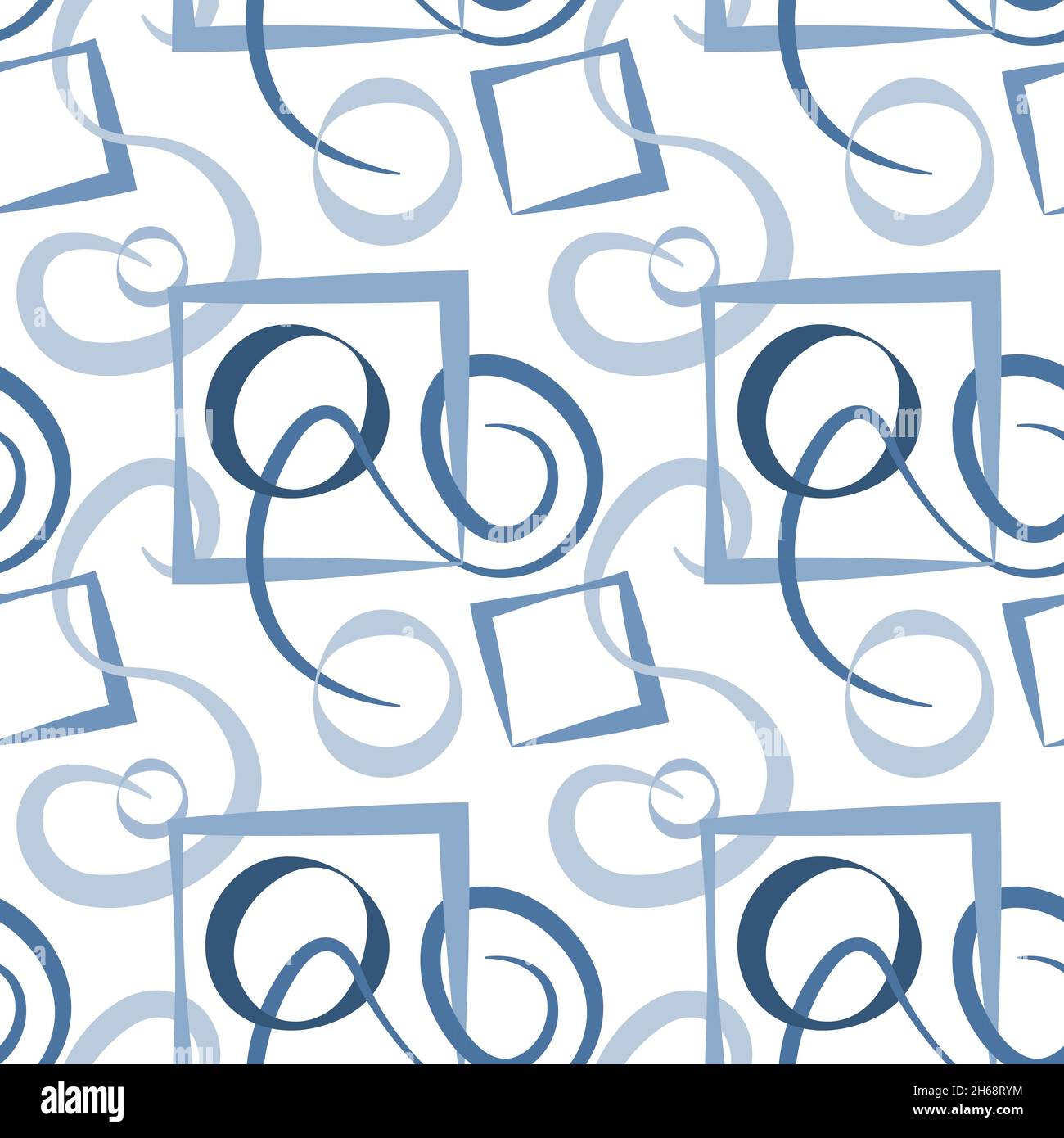 Seamless pattern, infinite texture - Illustration on a square ...