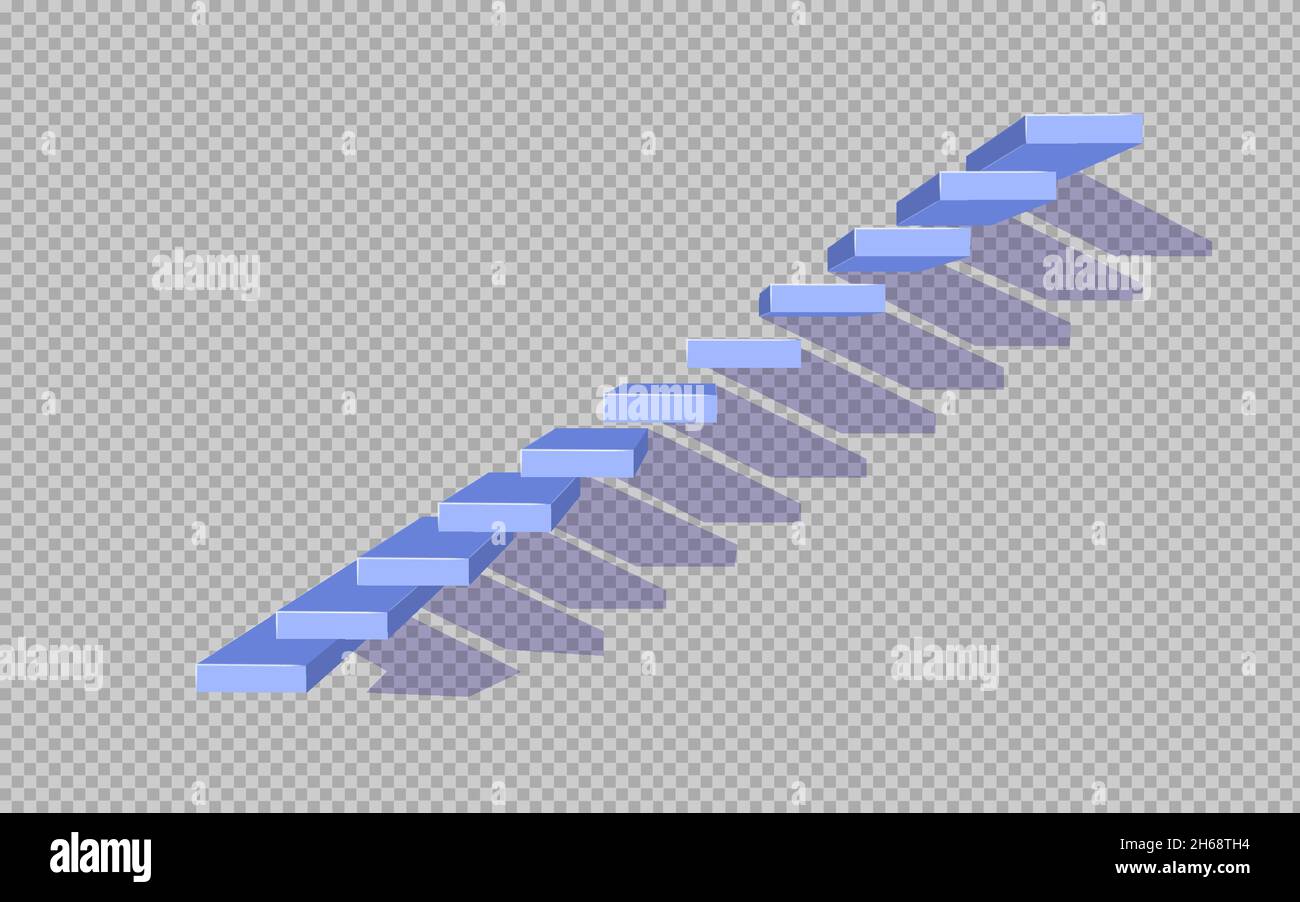 3D steps with shadow. Ladder on a transparent background Stock Vector ...