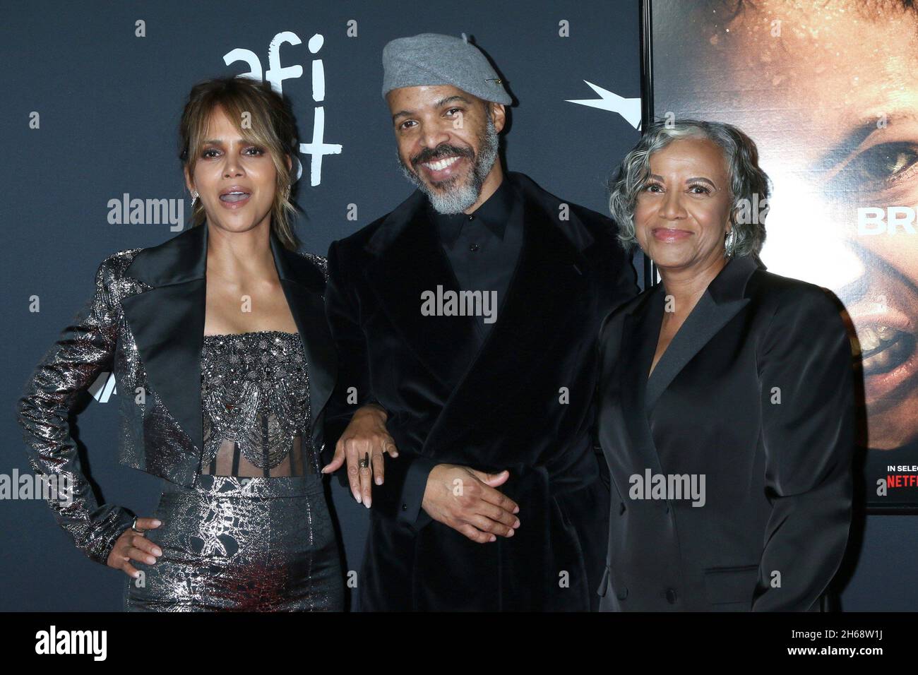 Los Angeles, CA. 13th Nov, 2021. Halle Berry, Van Hunt, Van's mother at ...