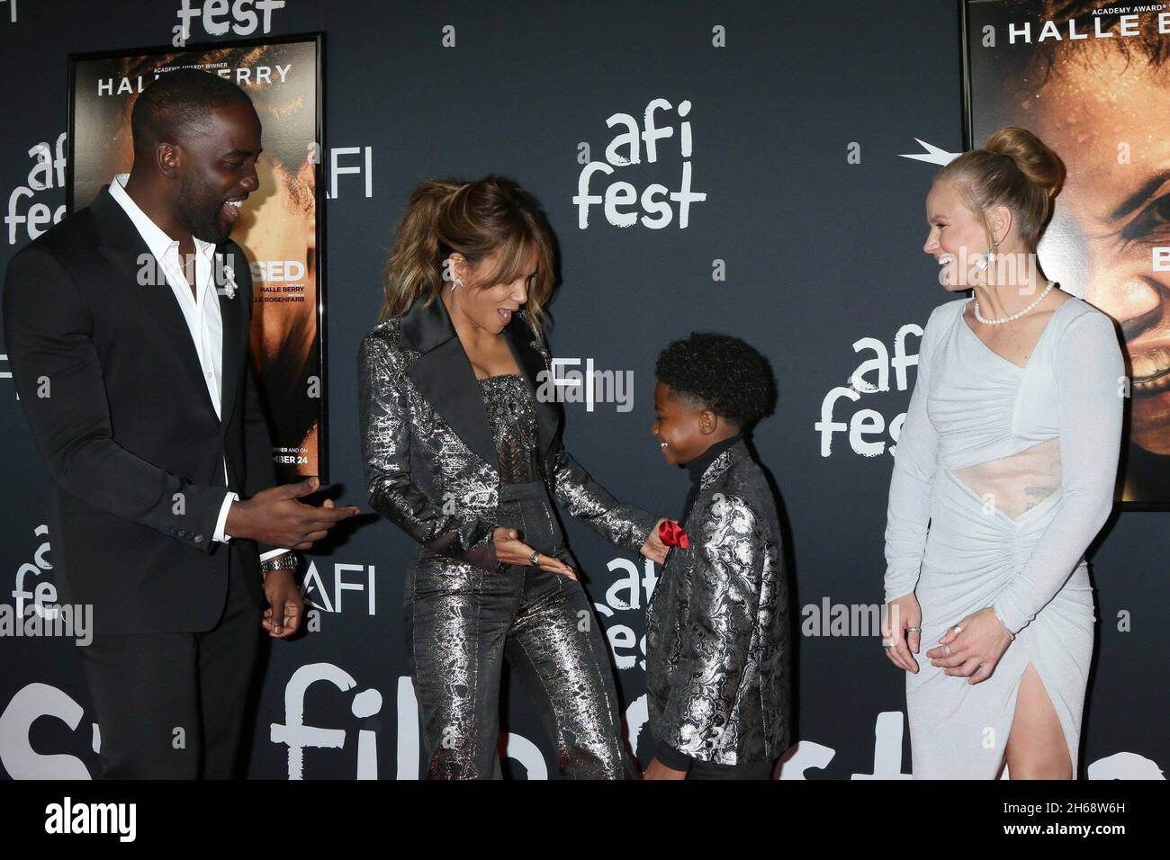 Los Angeles, CA. 13th Nov, 2021. Shamier Anderson, Halle Berry, Danny ...