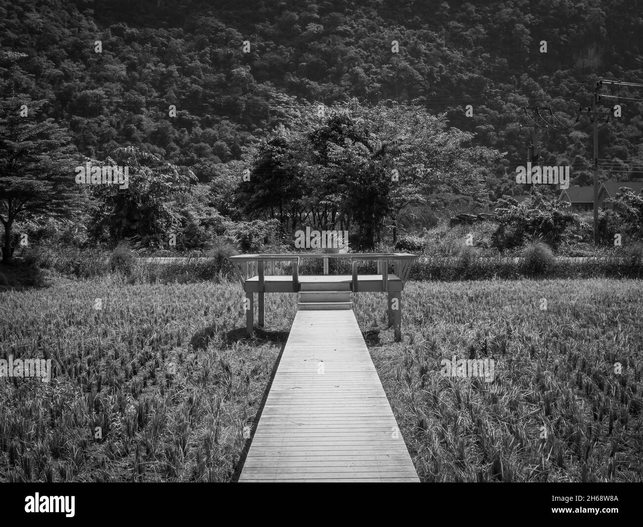 Empty old lonely wood Black and White Stock Photos & Images - Alamy