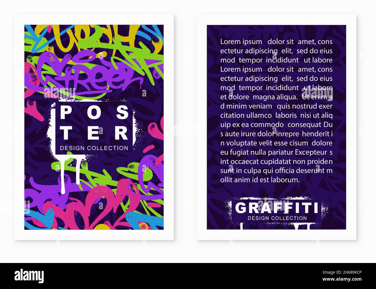 graffiti poster background with marker letters, bright colored banner ...