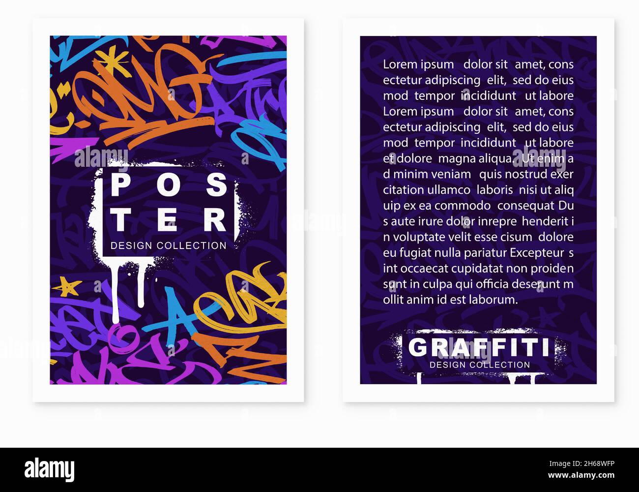 graffiti poster background with marker letters, bright colored banner ...