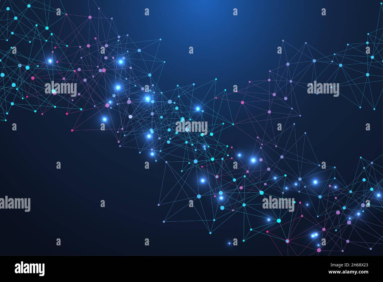 Structure molecule and communication. Dna, atom, neurons. Scientific ...