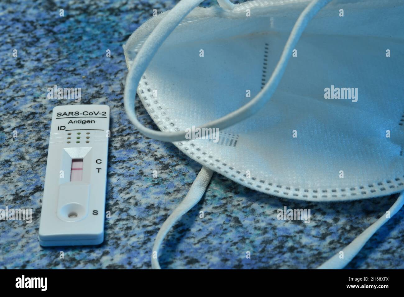 Sars-Covid2 antigen fast test with negative result Stock Photo - Alamy