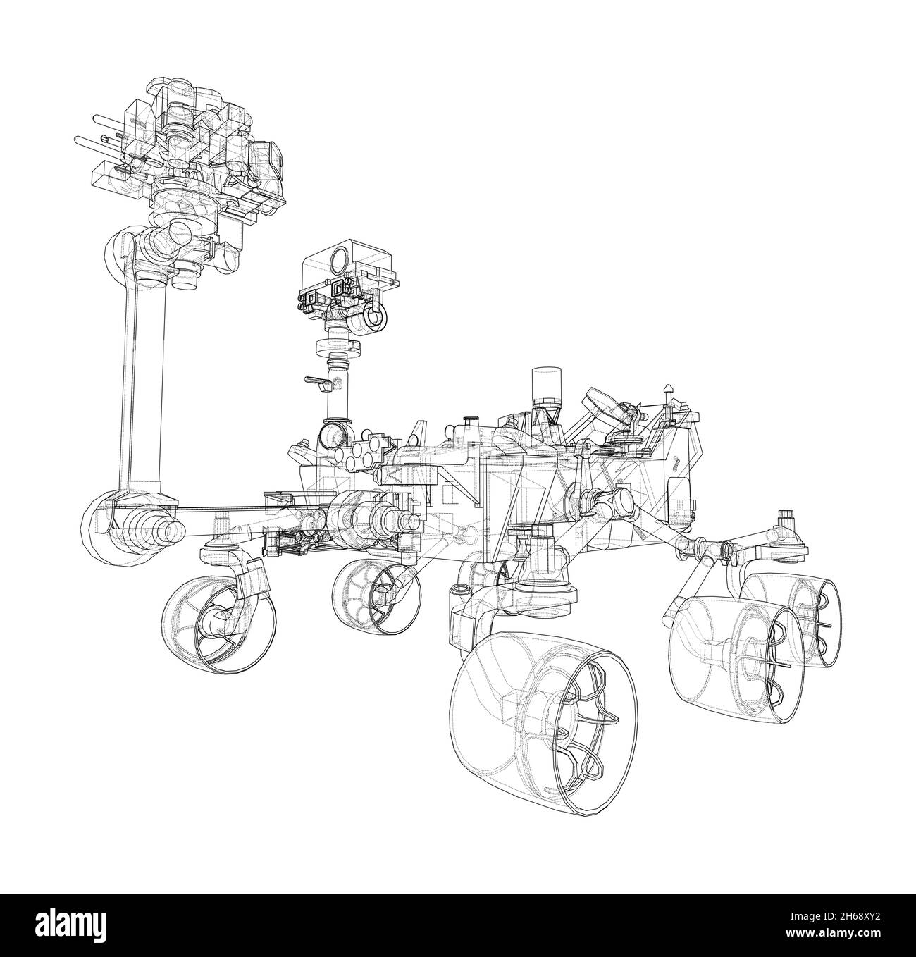 Mars Rover. Vector rendering of 3d Stock Vector Image & Art - Alamy