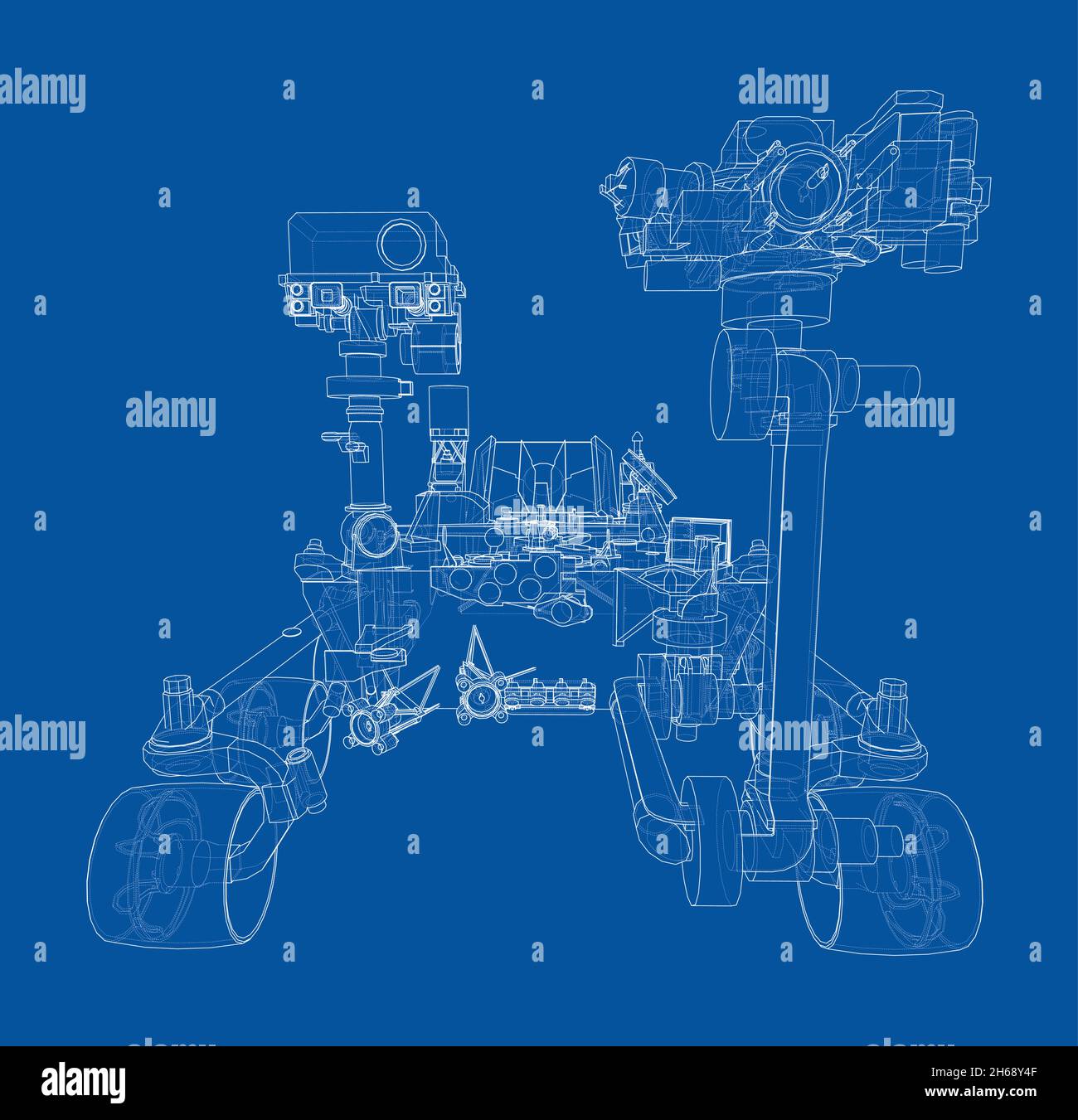 Mars Rover. Vector rendering of 3d Stock Vector Image & Art - Alamy