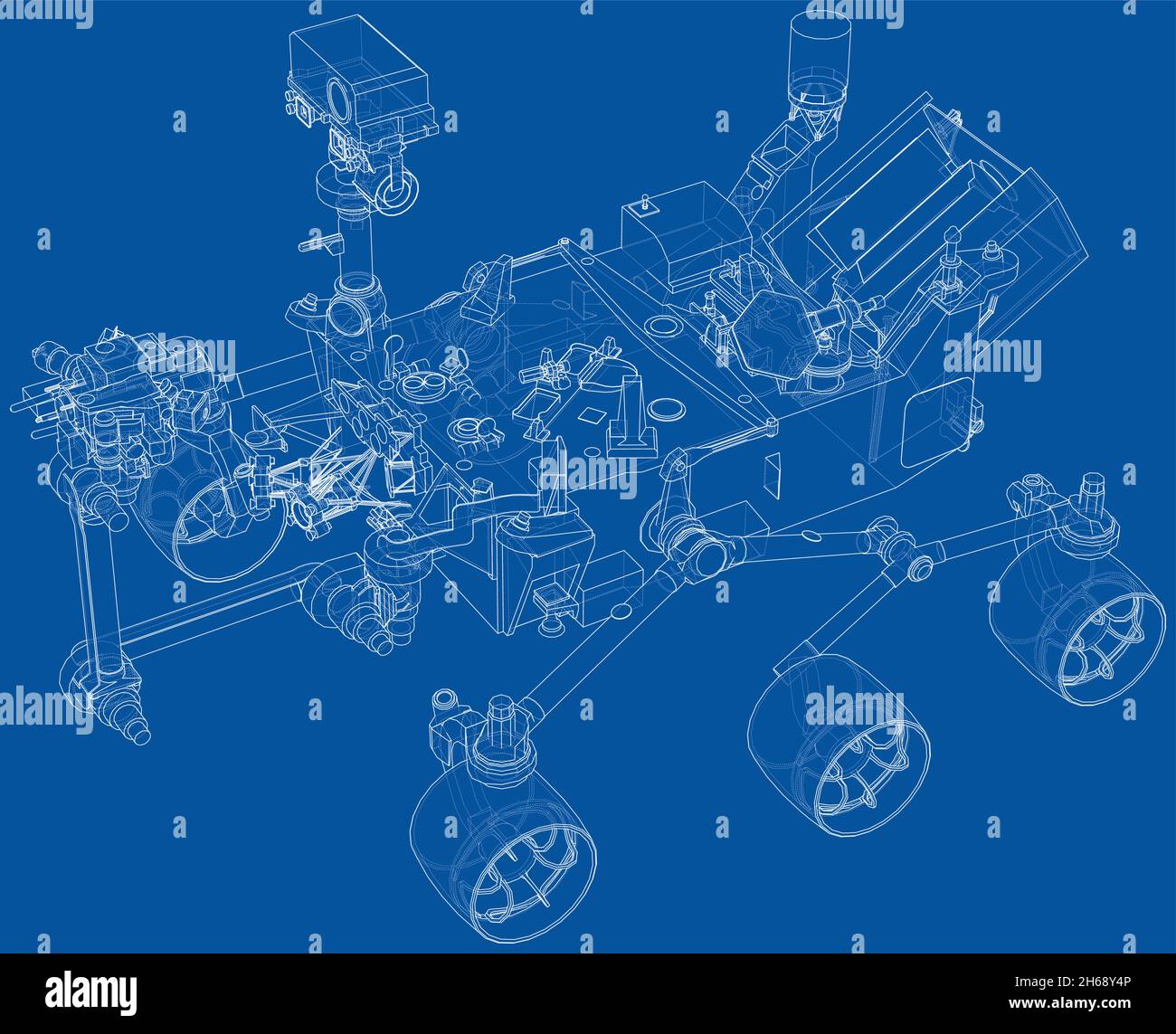 Mars Rover. Vector rendering of 3d Stock Vector Image & Art - Alamy