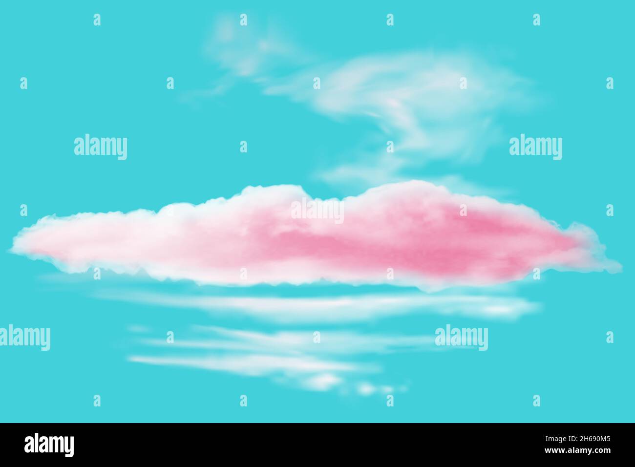 Realistic pink fluffy cloud Stock Vector Images - Alamy