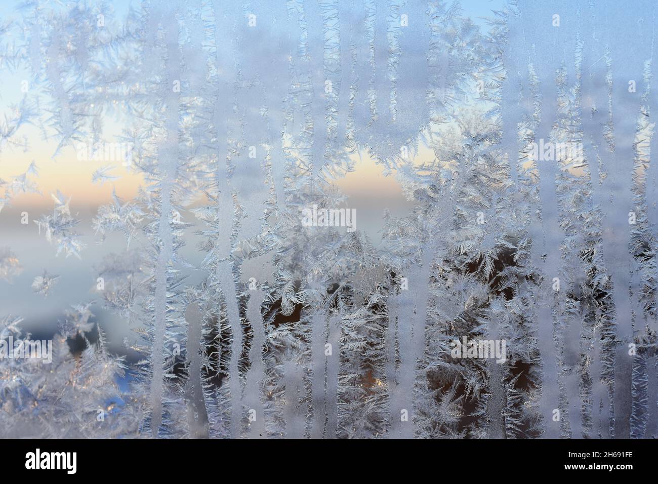 Frost pattern close up hi-res stock photography and images - Alamy