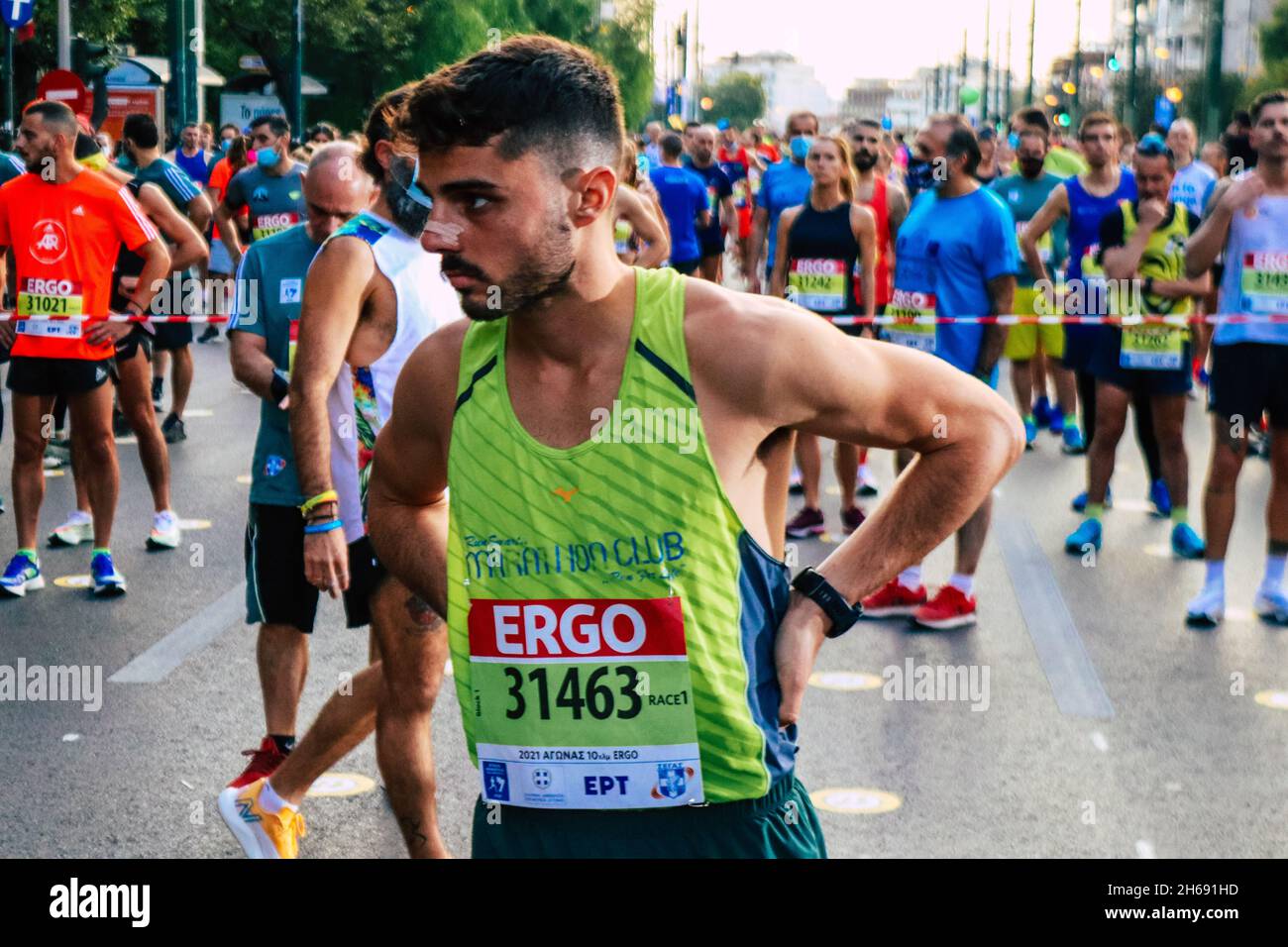 Runners in the 10km road races at the 38th Authentic Athens, last year ...