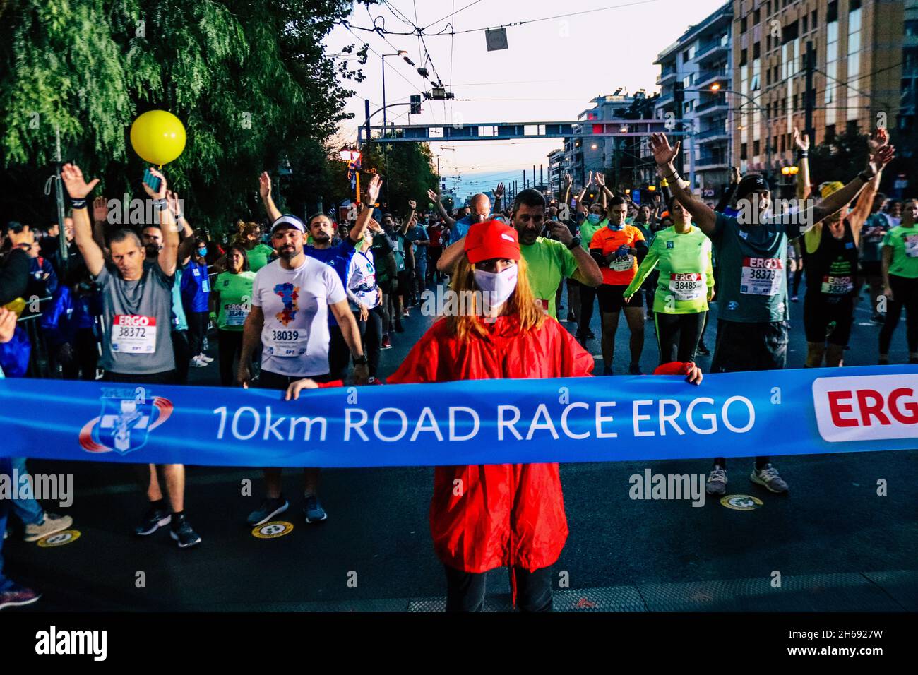 Runners in the 10km road races at the 38th Authentic Athens, last year ...
