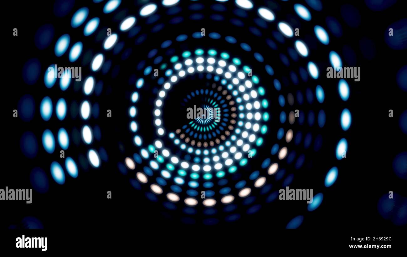 Glowing circular 3D UI element. Illuminated geometric circle and sphere ...