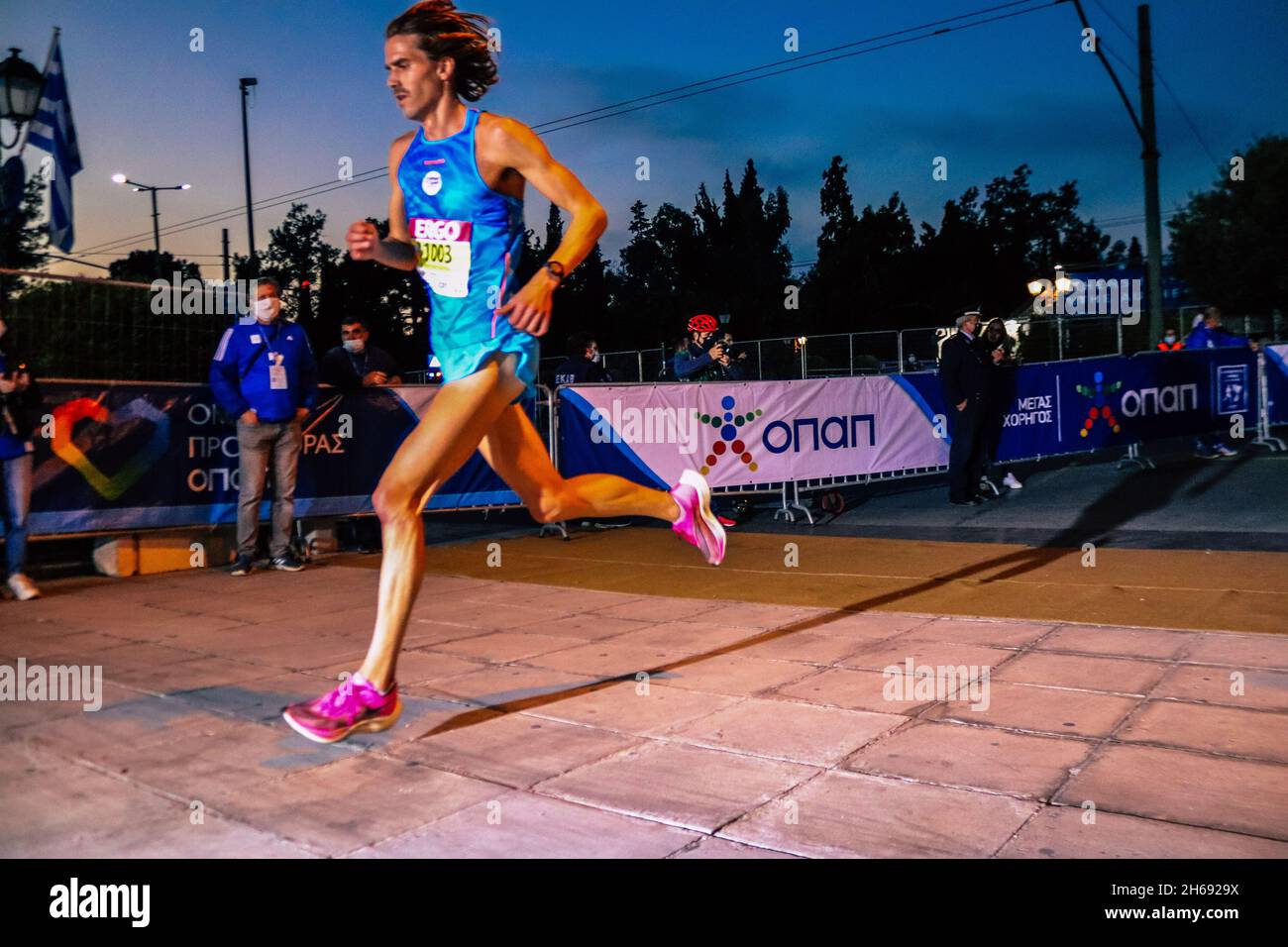 Runners in the 10km road races at the 38th Authentic Athens, last year ...