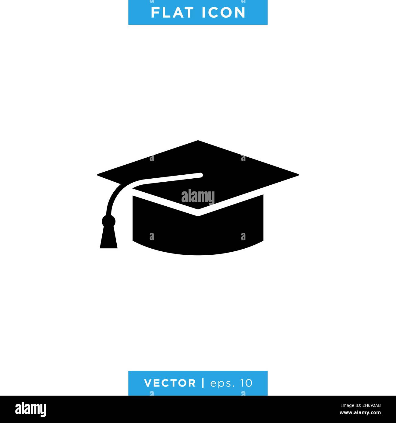 Graduation cap icon vector stock illustration design template Stock ...