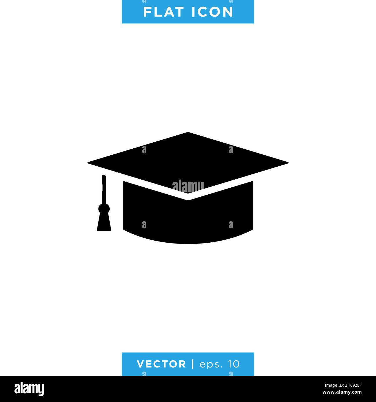 Graduation cap icon vector stock illustration design template Stock ...