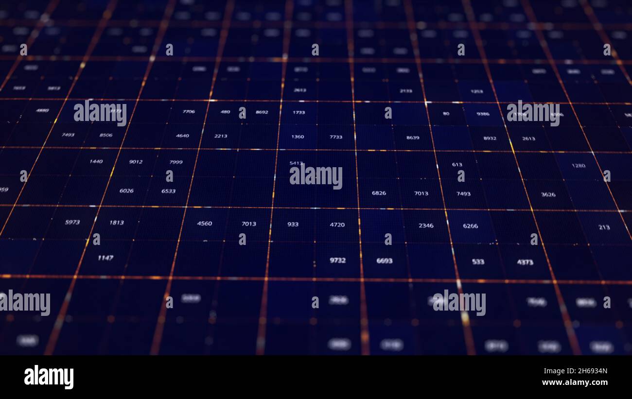 Data grid streaming numbers hi-res stock photography and images - Alamy