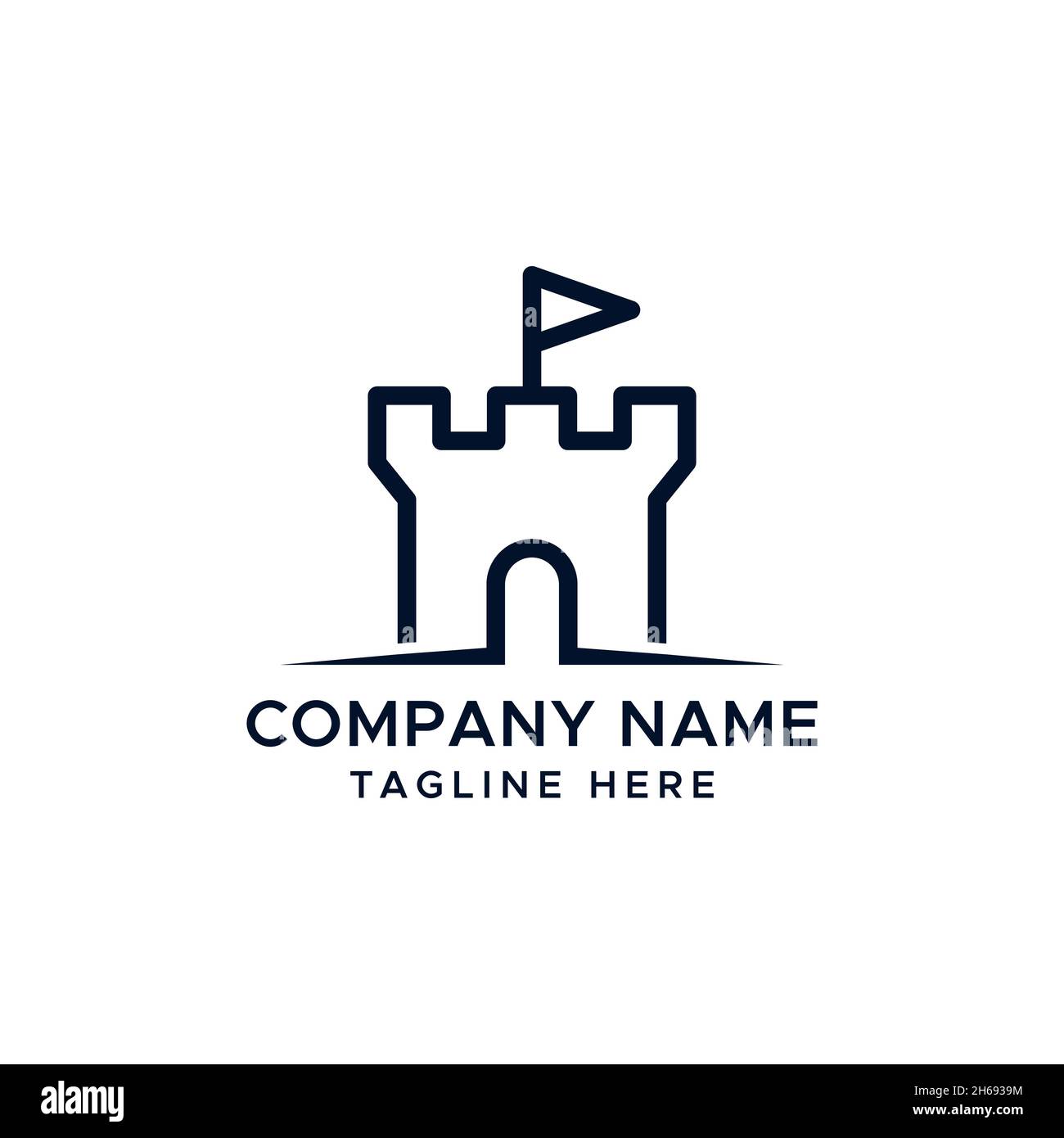 Castle vector logo illustration design template Stock Vector Image ...