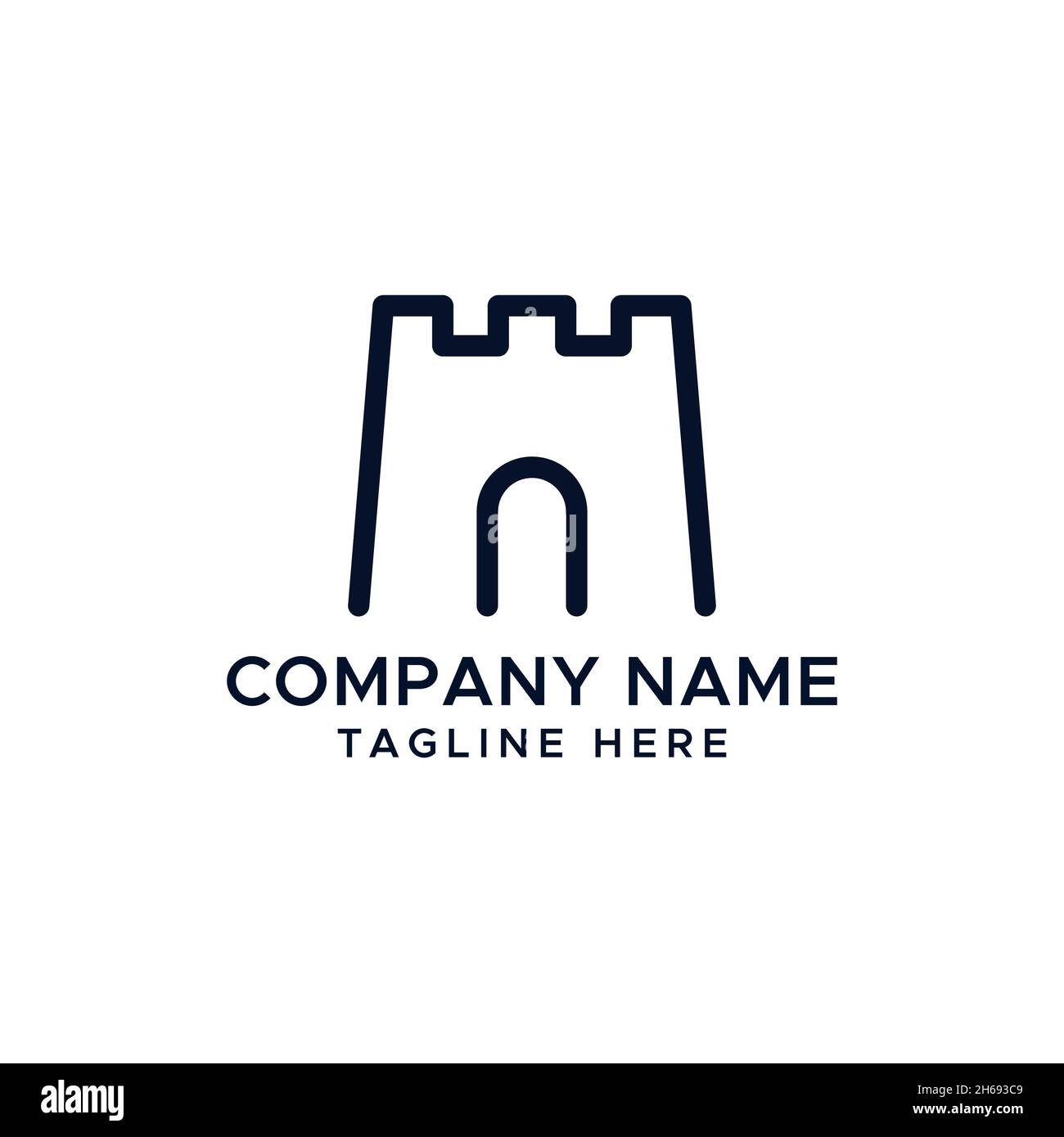 Castle vector logo illustration design template Stock Vector Image ...