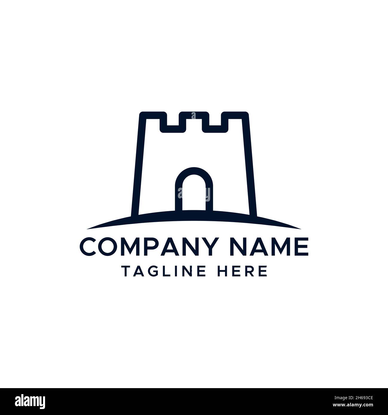 Castle vector logo illustration design template Stock Vector Image ...
