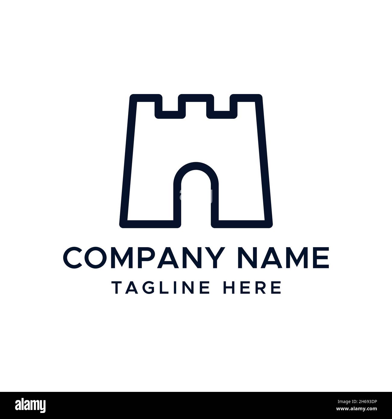 Castle vector logo illustration design template Stock Vector Image ...