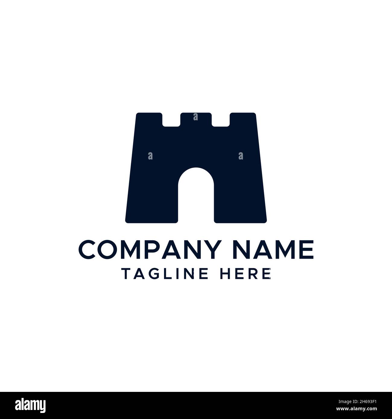 Castle vector logo illustration design template Stock Vector Image ...