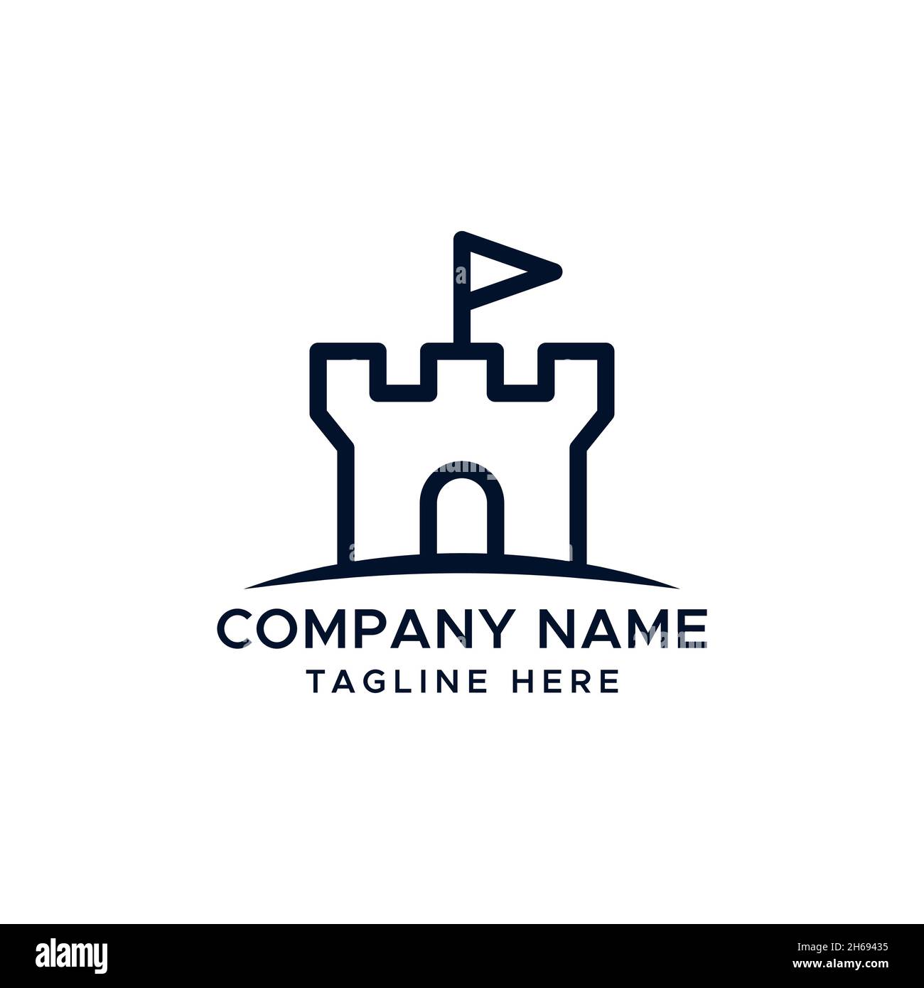 Castle vector logo illustration design template Stock Vector Image ...