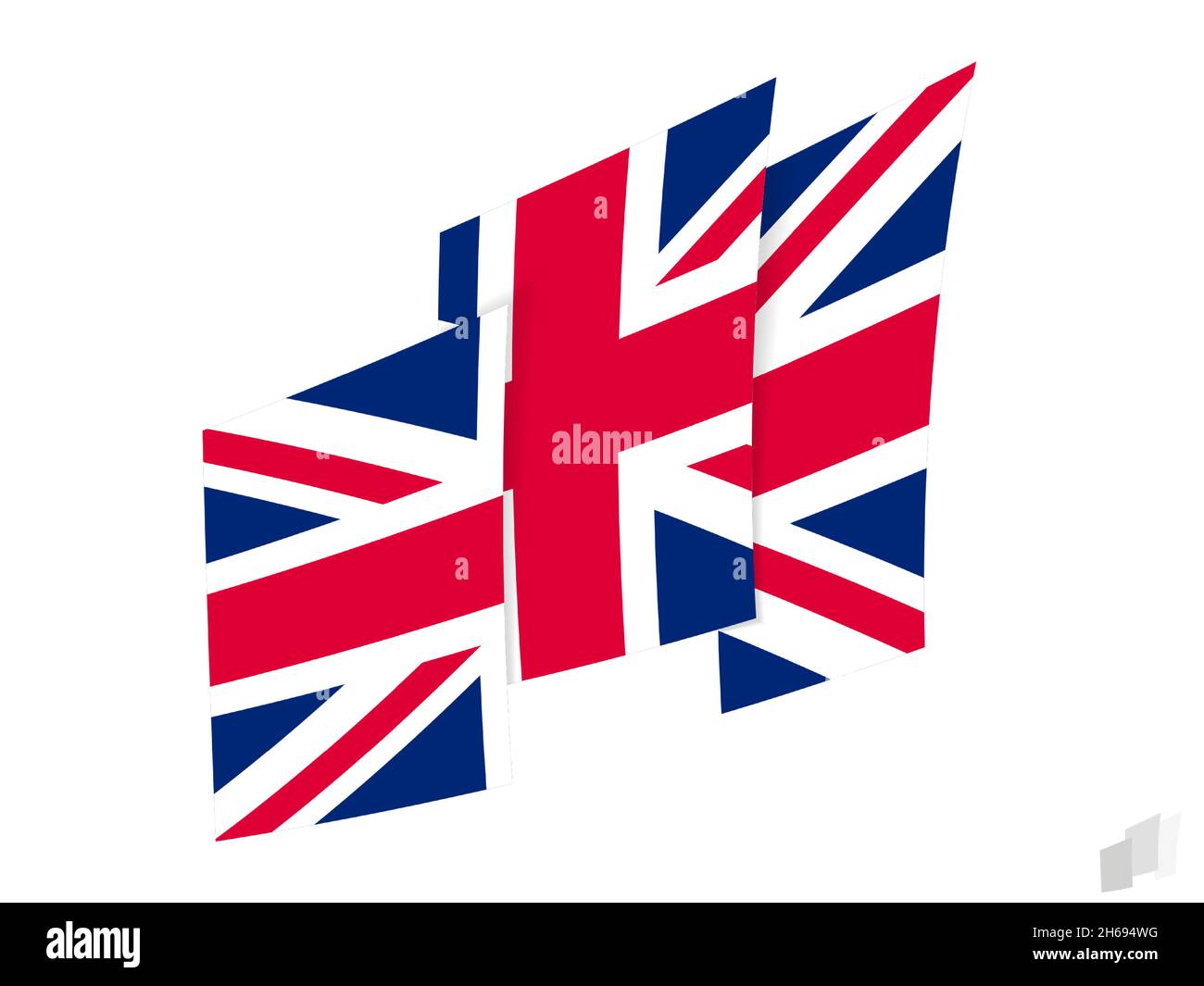 United Kingdom flag in an abstract ripped design. Modern design of the ...