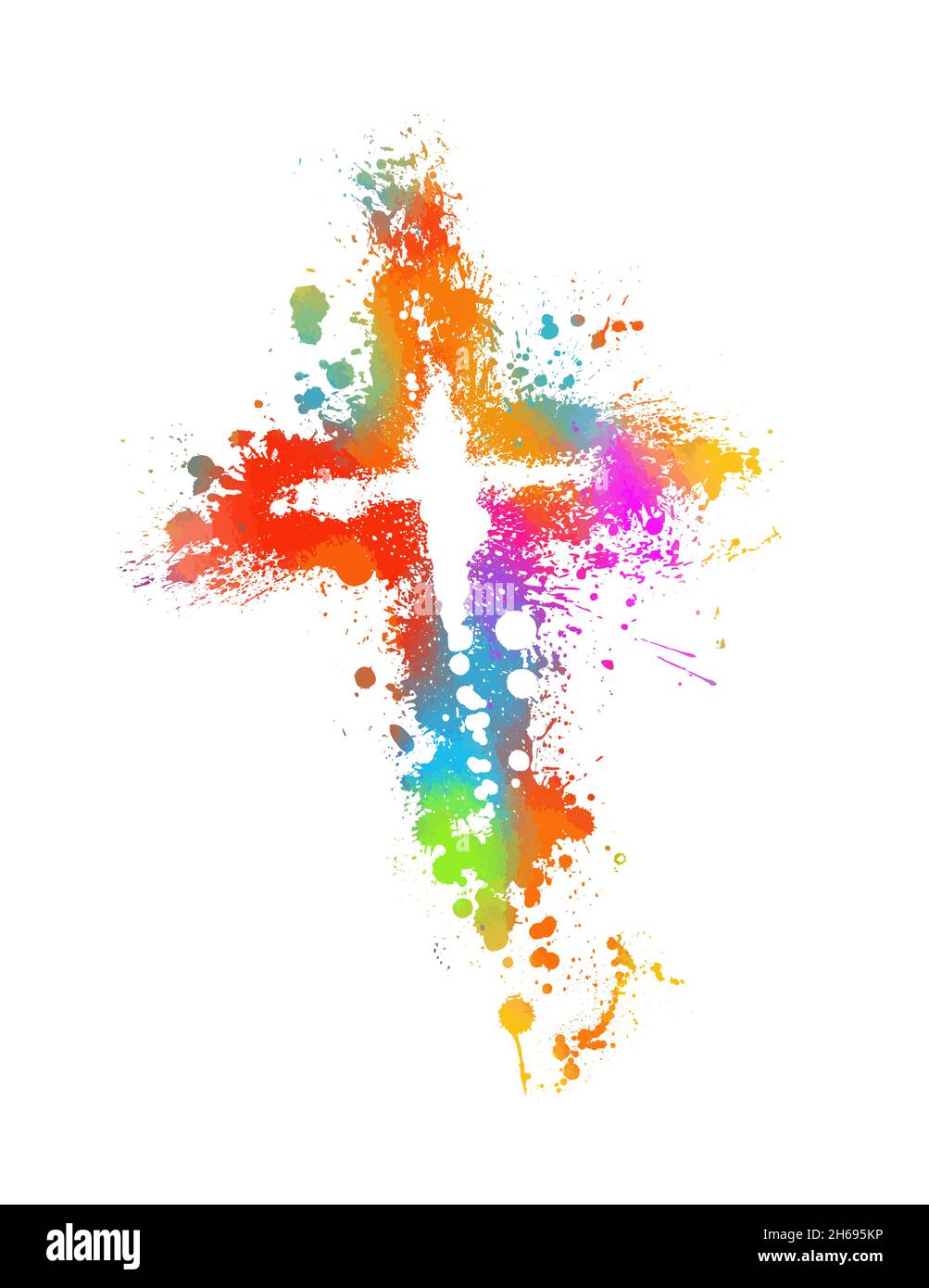 Multi-colored cross object. Vector illustration Stock Vector Image ...