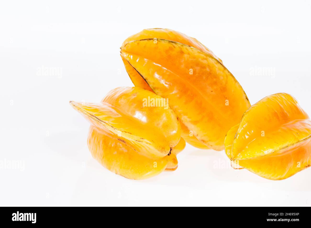 Averrhoa Carambolo - Star Fruit Or Carambola; Photo On White Background ...