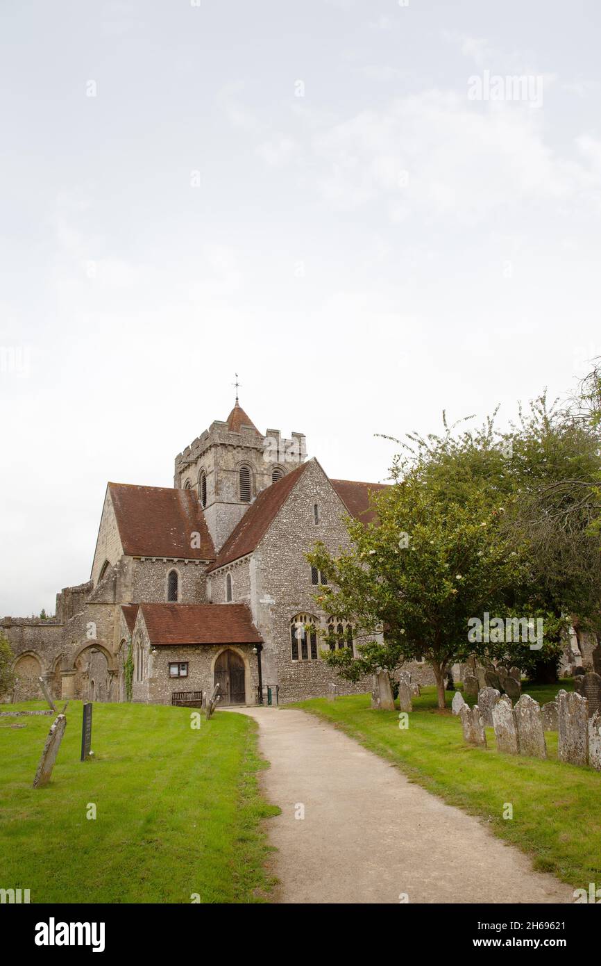 view of the Church of Saint Mary and Saint Blaise in the village of ...