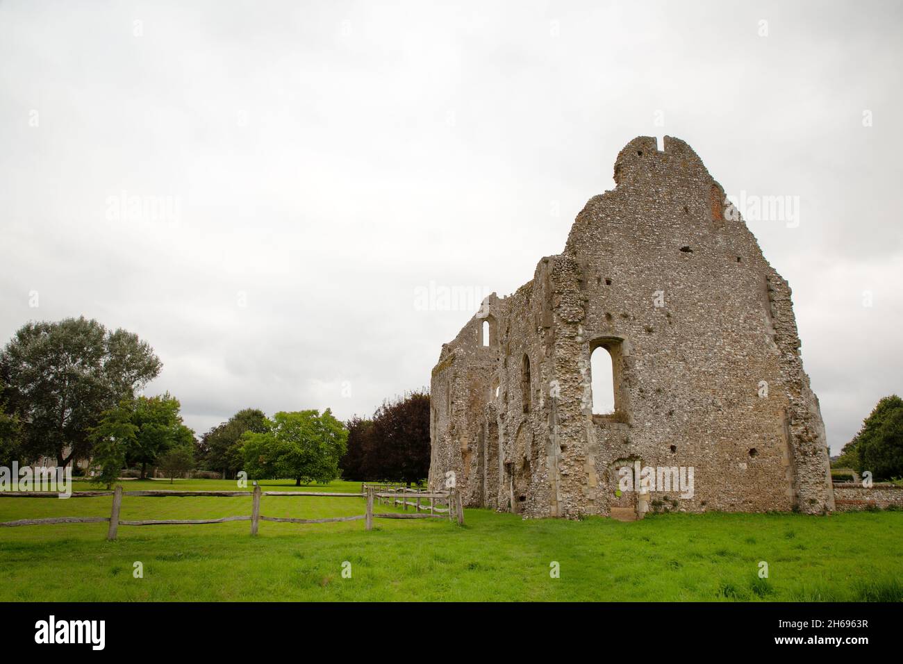 view of the ruined priory in boxgrove West Sussex england Stock Photo ...