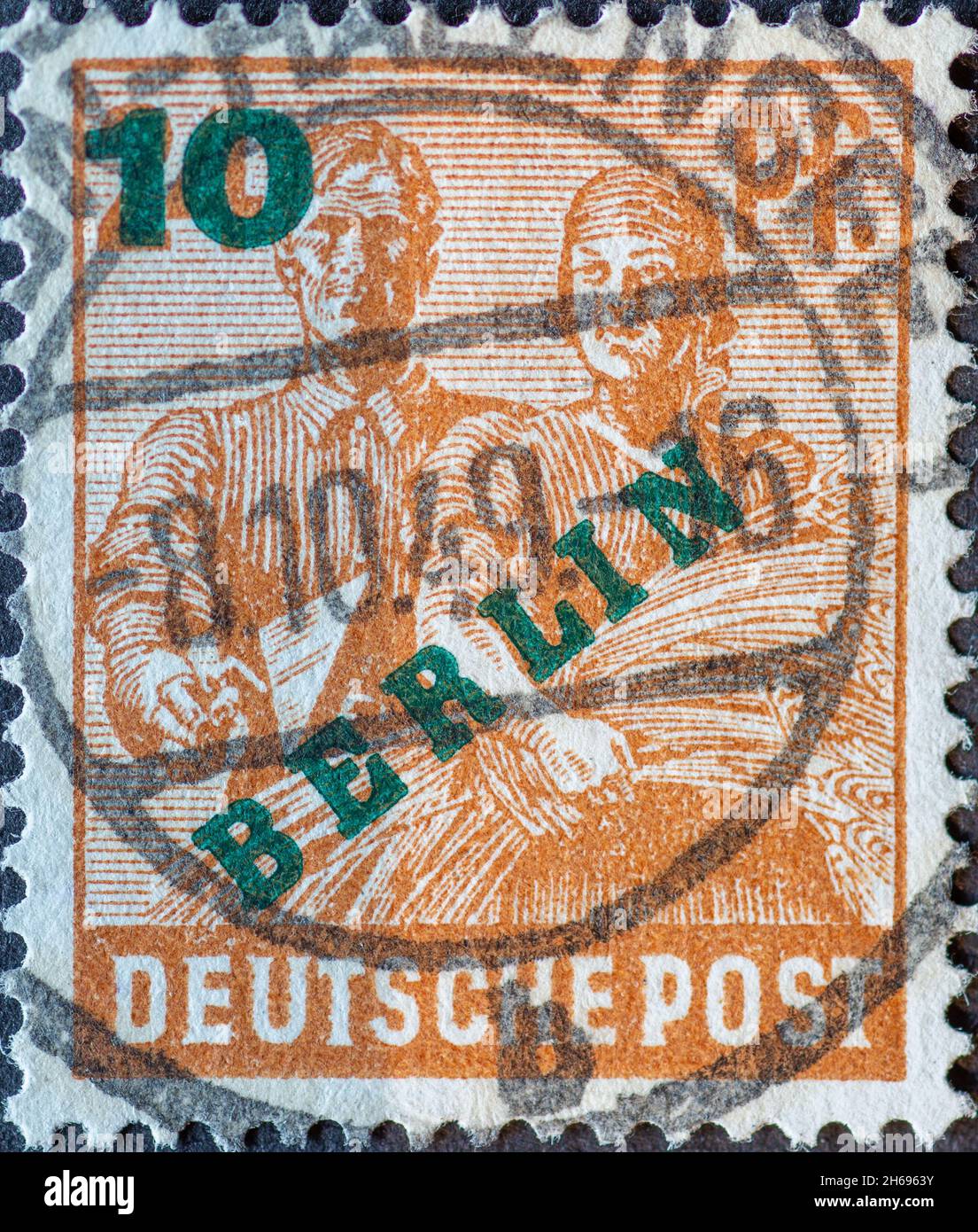 GERMANY, Berlin - CIRCA 1949: a postage stamp from Germany, Berlin ...