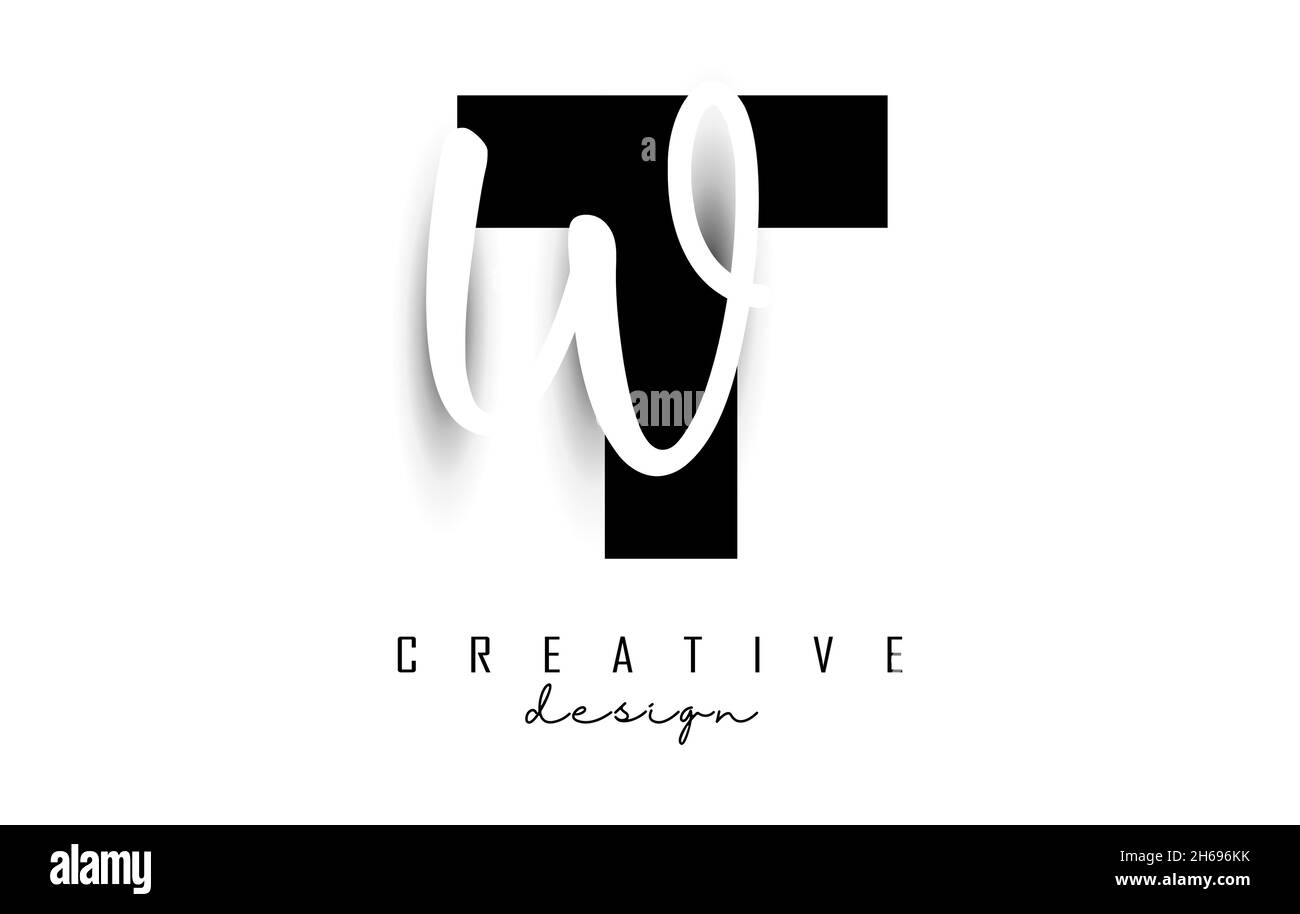 Letter tw logo Black and White Stock Photos & Images - Alamy