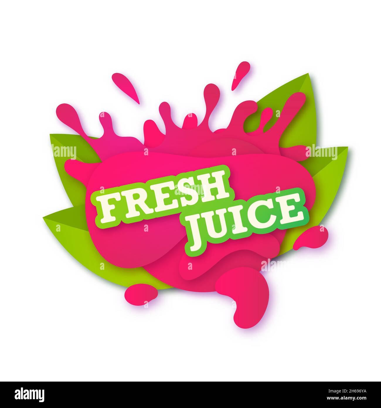 Juice fresh fruit label icon. Raspberry blot concept. Vector ...