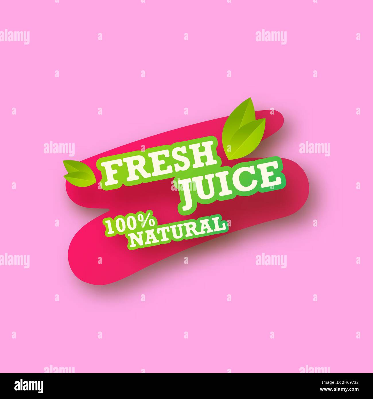 Juice fresh fruit label icon. Raspberry blot concept. Vector ...